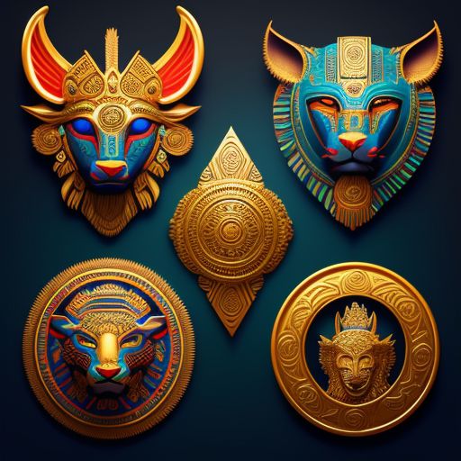 cute-jackal319: three Mayan gods with jaguar, monkey and deer masks ...