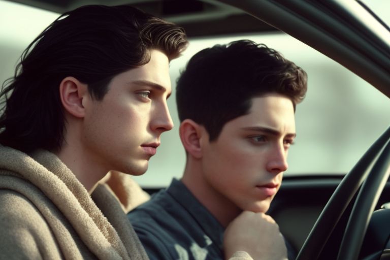 common-finch997: Logan Lerman and girlfriend love couple in a car road ...
