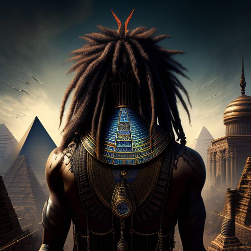 WazaLand: Dark Egyptian steampunk cyberpunk man with dreadlocks seen ...