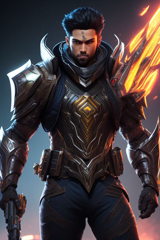 bwaykc: highly detailed One character perfect fusion of raze from ...