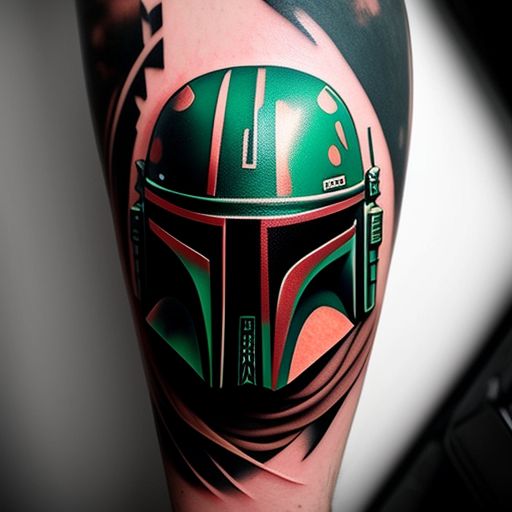 Boba Fett Helmet Tattoo