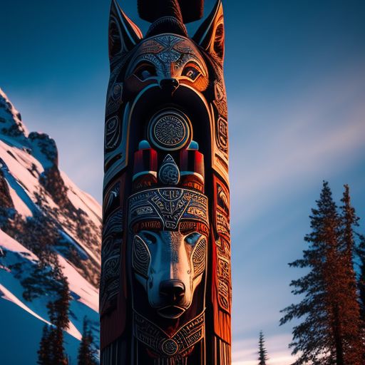 Wolf Totem Pole