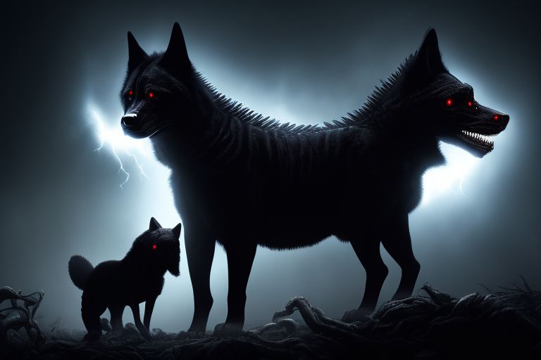 davidpinaffo: A 4D hybrid black dog and black wolf and Ankylosaurus ...