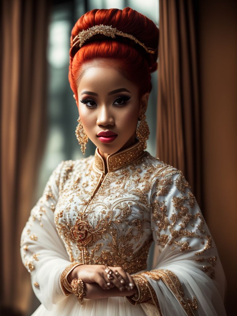 ajar-fox863: Cardi B in traditional chinese dress, ginger hair ...