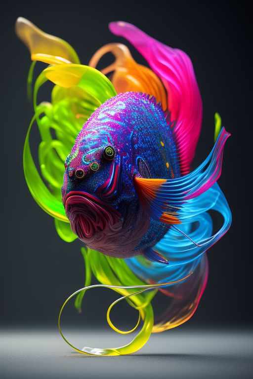 mad-echidna642: lucky fish surround by green jelly fishs, Hyper ...