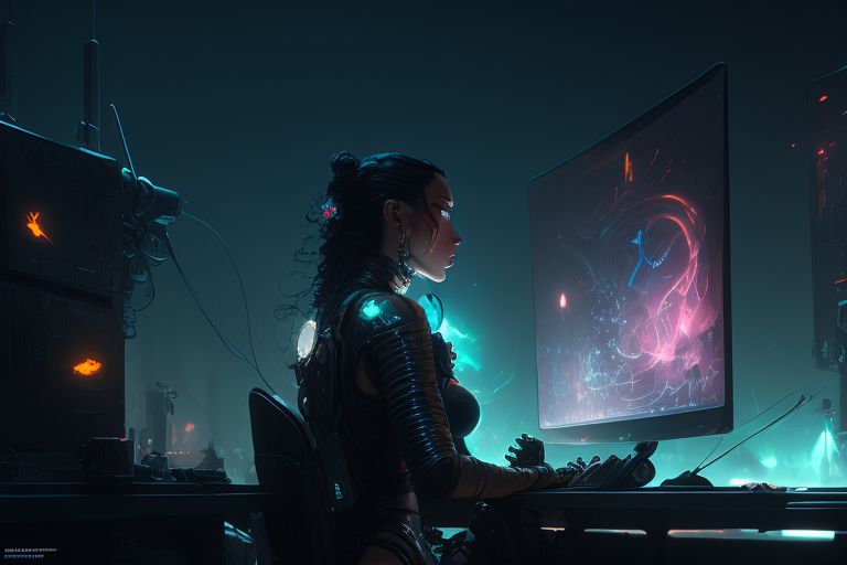 first-salmon844: A woman computer geek sitting in front of computer ...