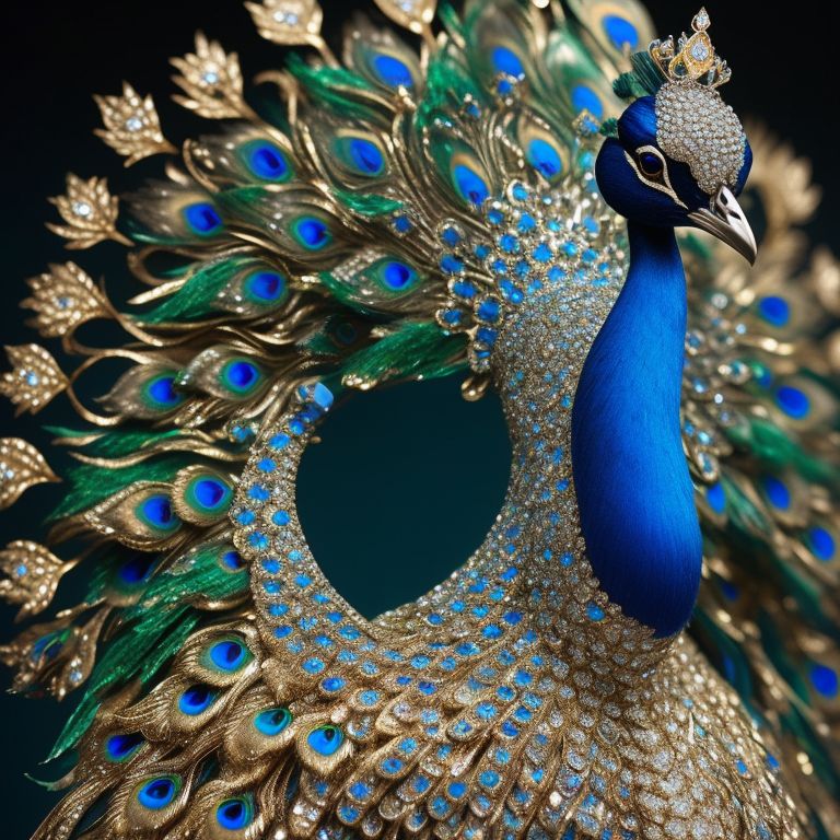 best-yak190: Magical king peacock wearing expensive jewelry that is ...