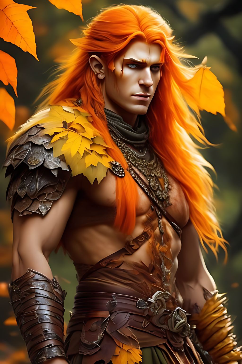 TonyStorm: an eladrin barbarian, elvish, male, clear and detailed face ...