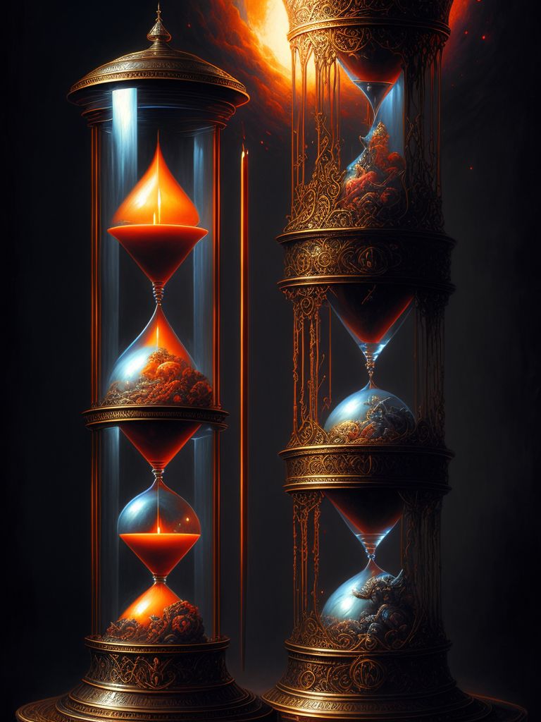 our-herring164: an extremely detailed time hourglass, retro style ...