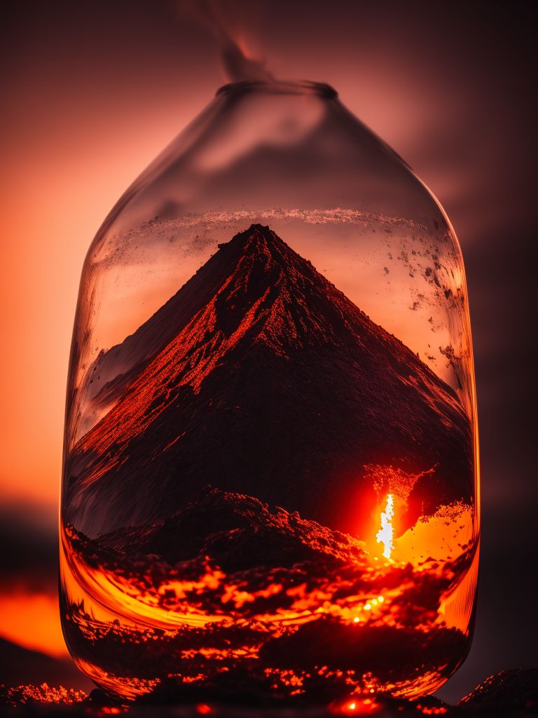 sugary-curlew51: volcano in a glass bottle