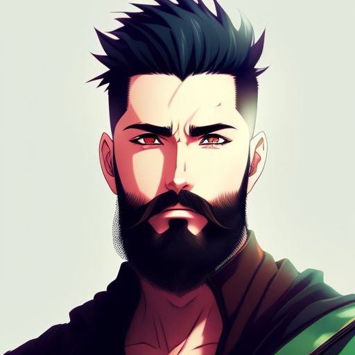 Anime Man With Beard