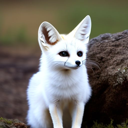 White Fennec Fox Full Grown