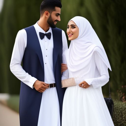 Muslim Couples Hugging