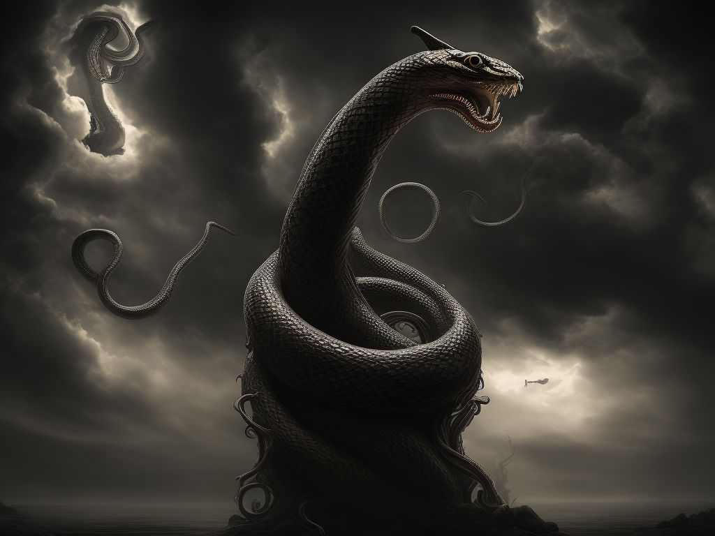 Monster Snake Drawing