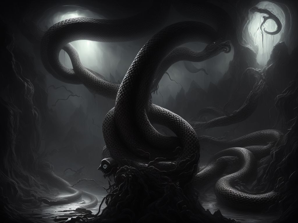 Monster Snake Drawing