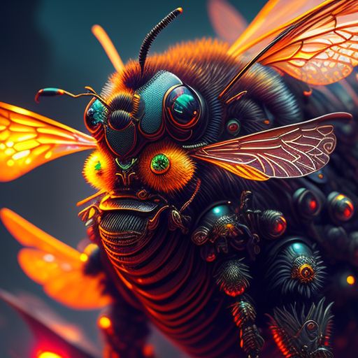 hasty-alpaca838: ornate, intricate details, angry swarm of mechanical bees