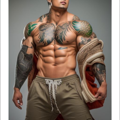 bare-raccoon791: japanese muscle men standing full body