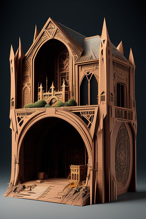 PolyCrumbs: diorama, Batman's secret batcave