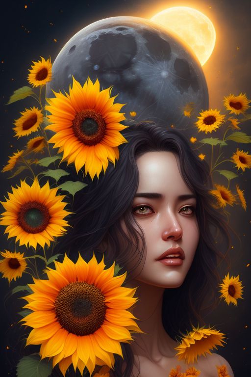 Dex-starr_c: A moon with a sunflower