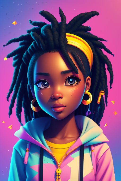 CADMUS: Cute girl, futuristic ninja punk wearing dreadlocks, clean face ...