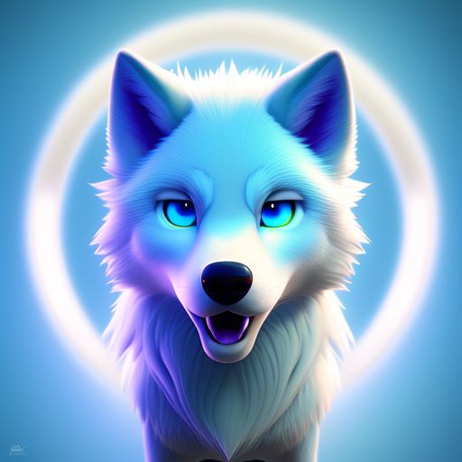 Anime Wolf With Blue Eyes