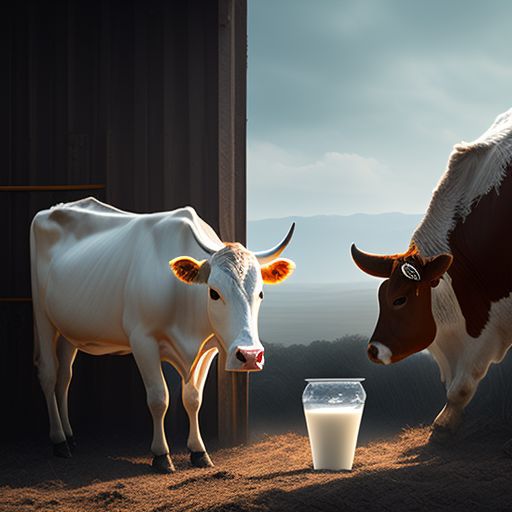 Man Drinking Milk From Cow