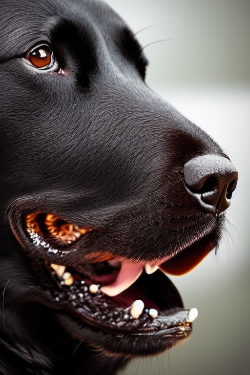 Black Labrador With White Chest