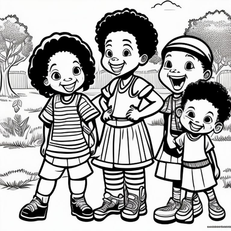 African American Child Coloring Pages