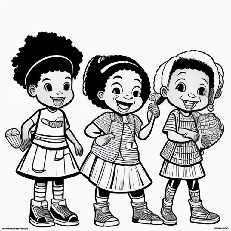 African American Child Coloring Pages