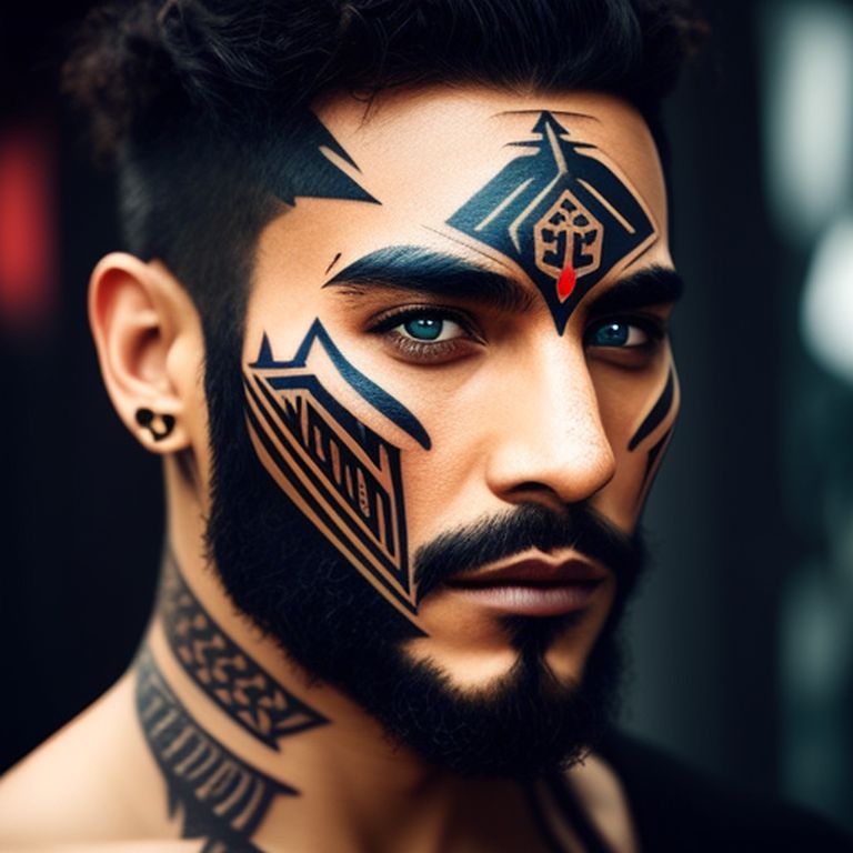 Tribal Face Tattoos For Men