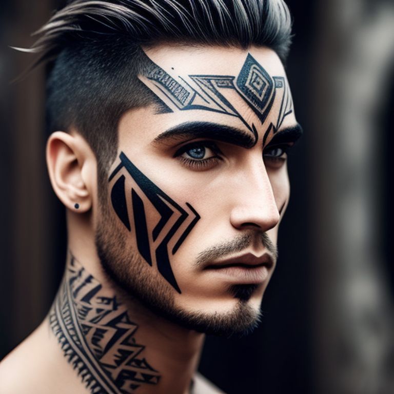 Tribal Face Tattoos For Men