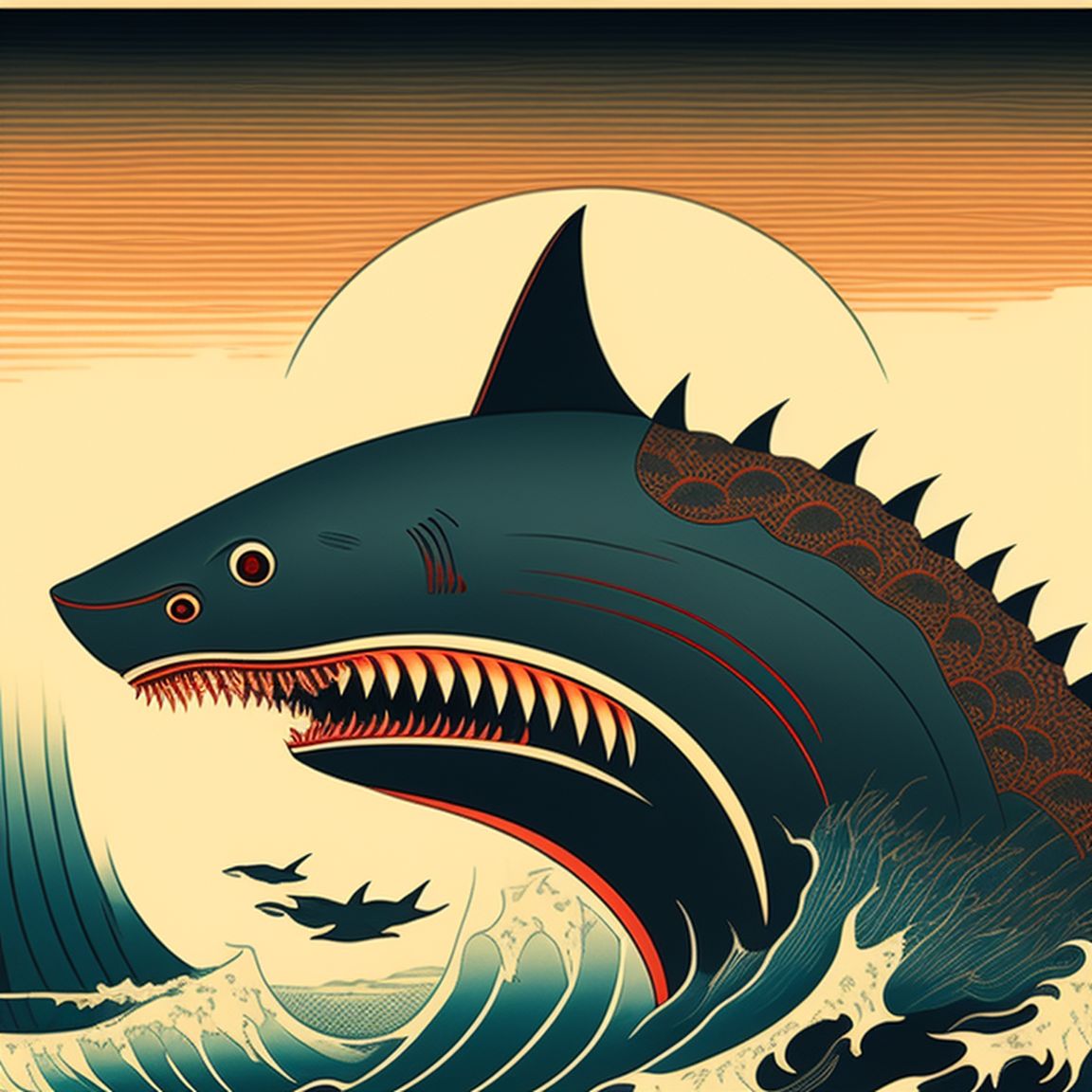 Great White Shark Jaw Vector