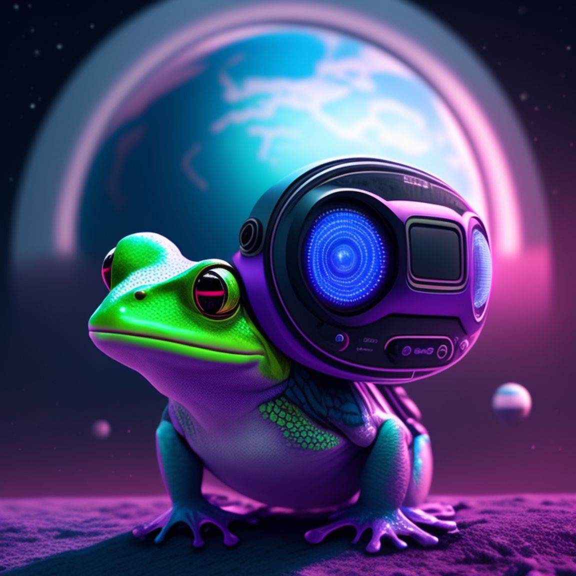 alb-hedgehog767: Frog with VR Headset. Playing Meta Games. With frog ...