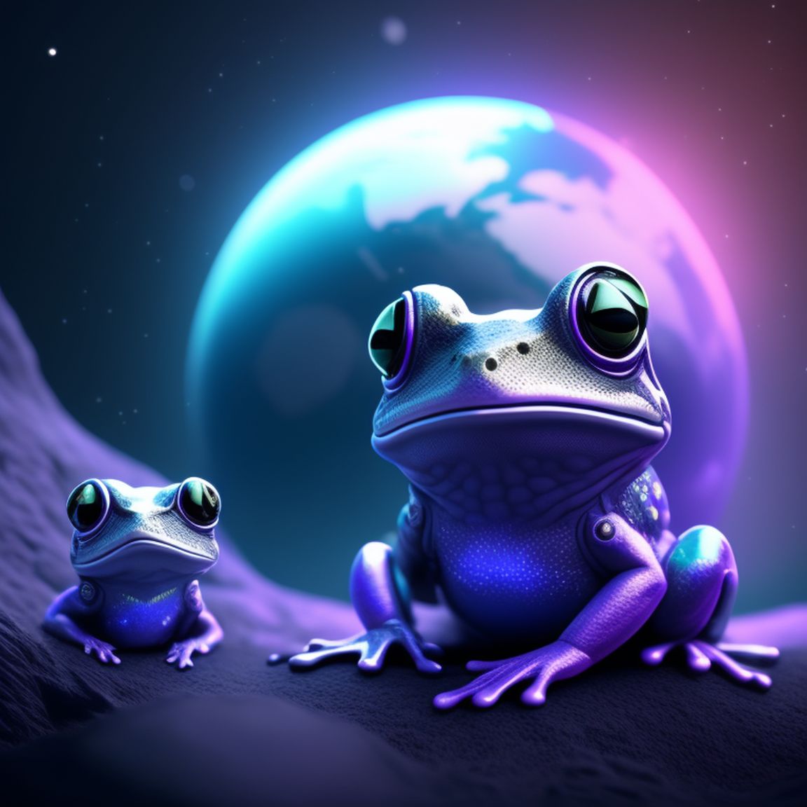 alb-hedgehog767: Frog with VR Headset. Playing Meta Games. With frog hands. Earth Planet in the ...