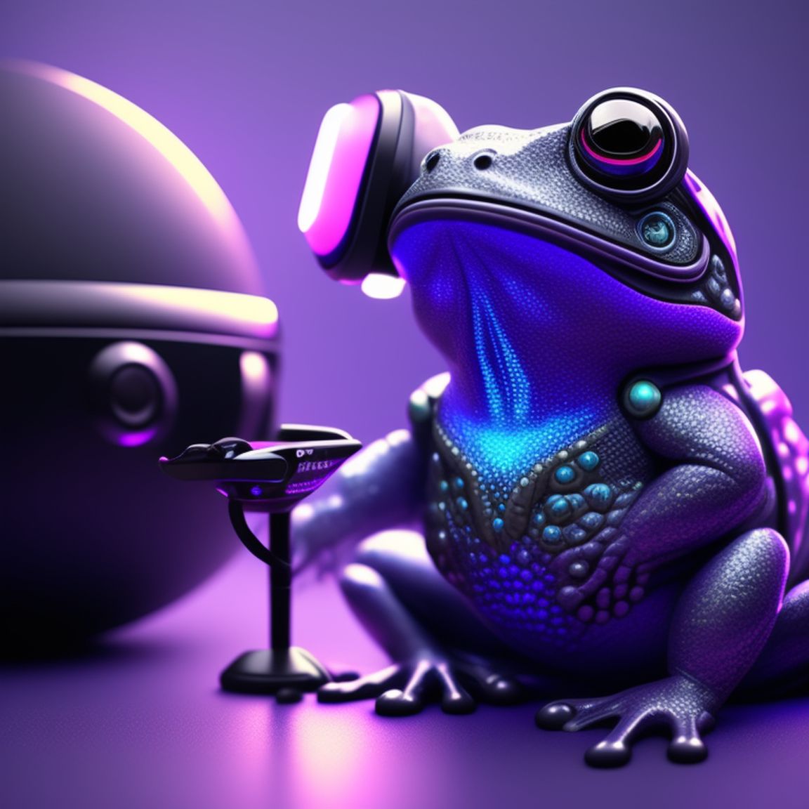 alb-hedgehog767: Frog with VR Headset. Playing Meta Games. With frog ...