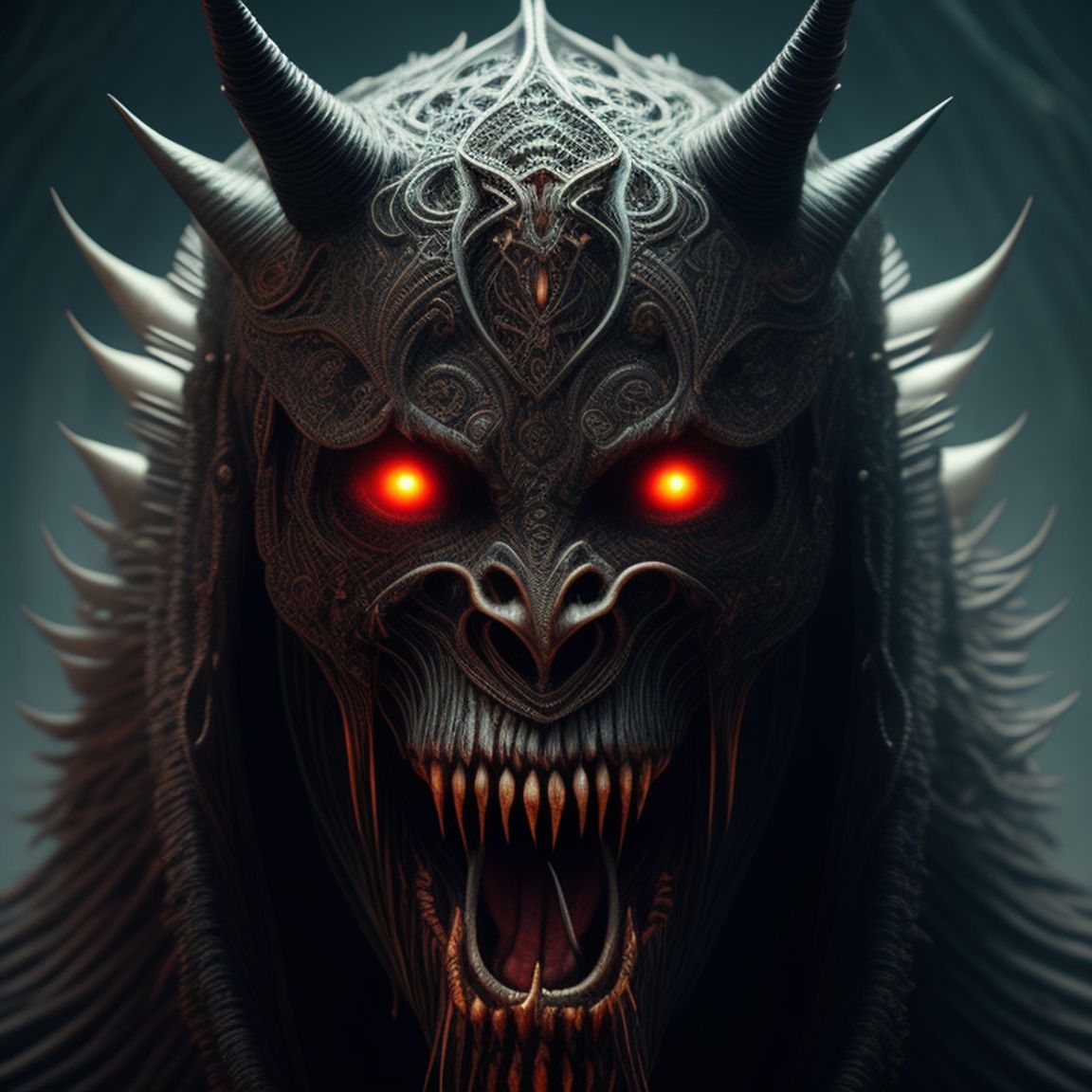 Screaming Demon Face