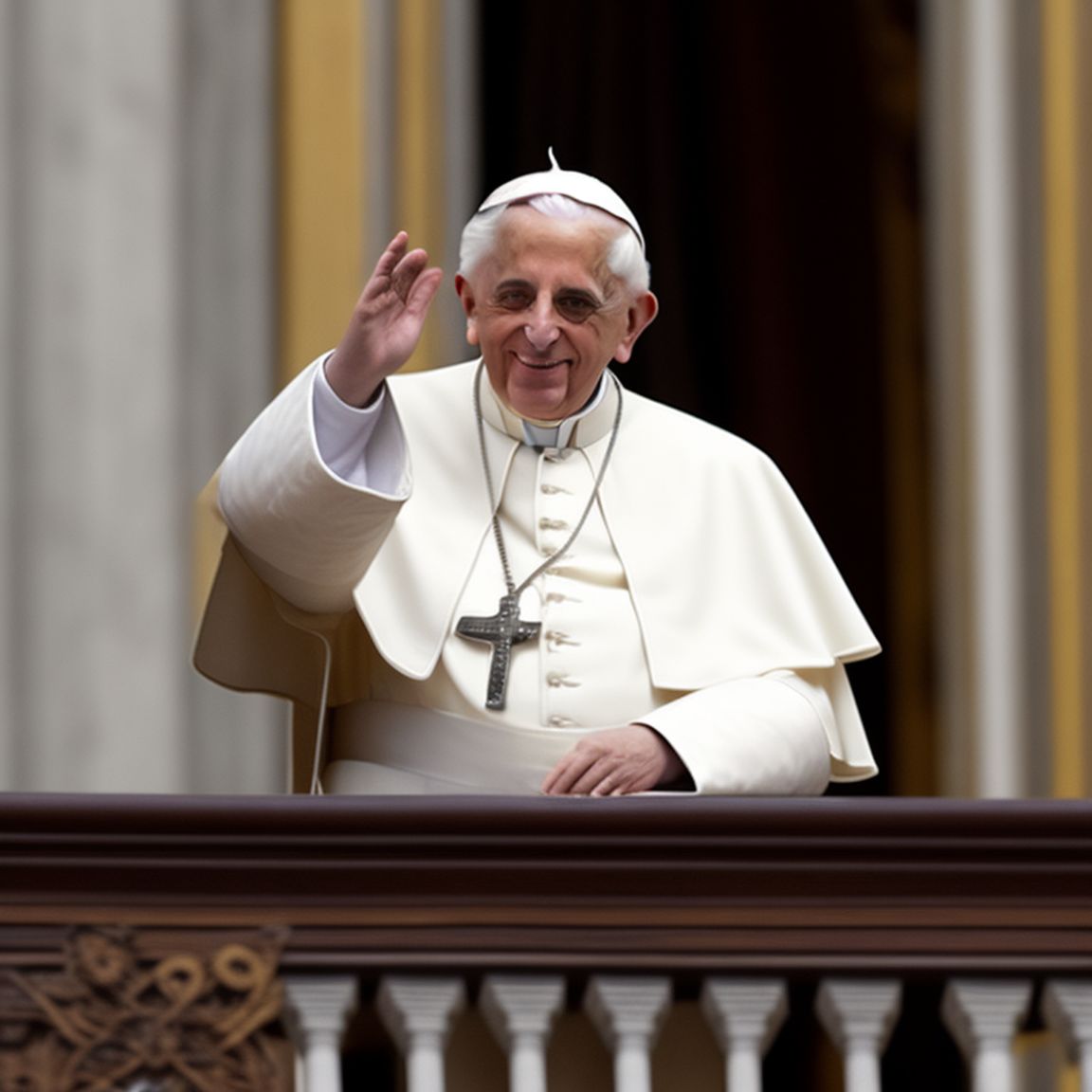 careless-fox498: Pope Benedict XVI waves and smiles to a crowd of ...