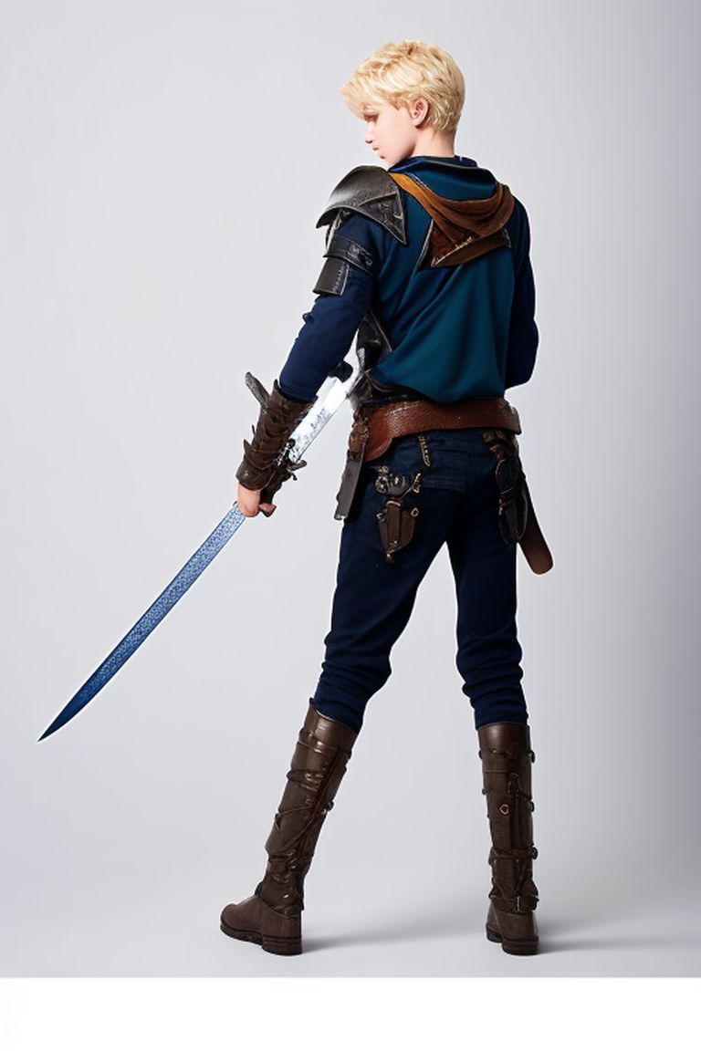 Percy Jackson Holding Sword