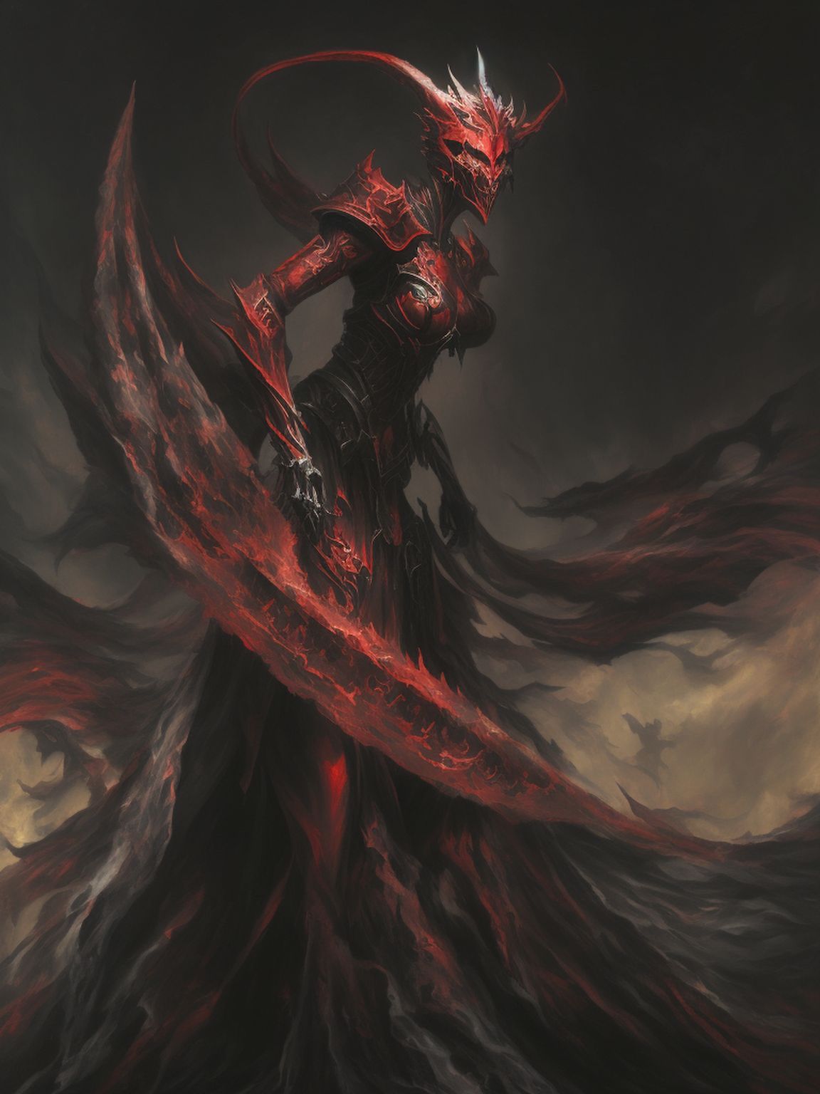 Demon Oil Painting