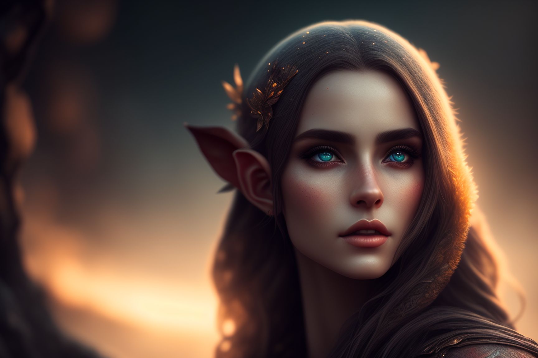 Lanxhi: Beautiful female elf, mesmerizing, ultra realistic in a ...