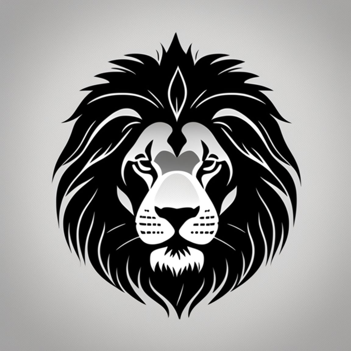 exalted-okapi41: a flat vector logo a lion head roar, minimal and clean ...