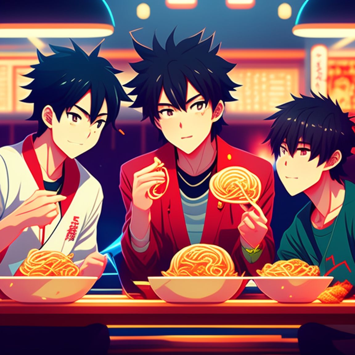 soggy-mantis770: japanese men eating ramen