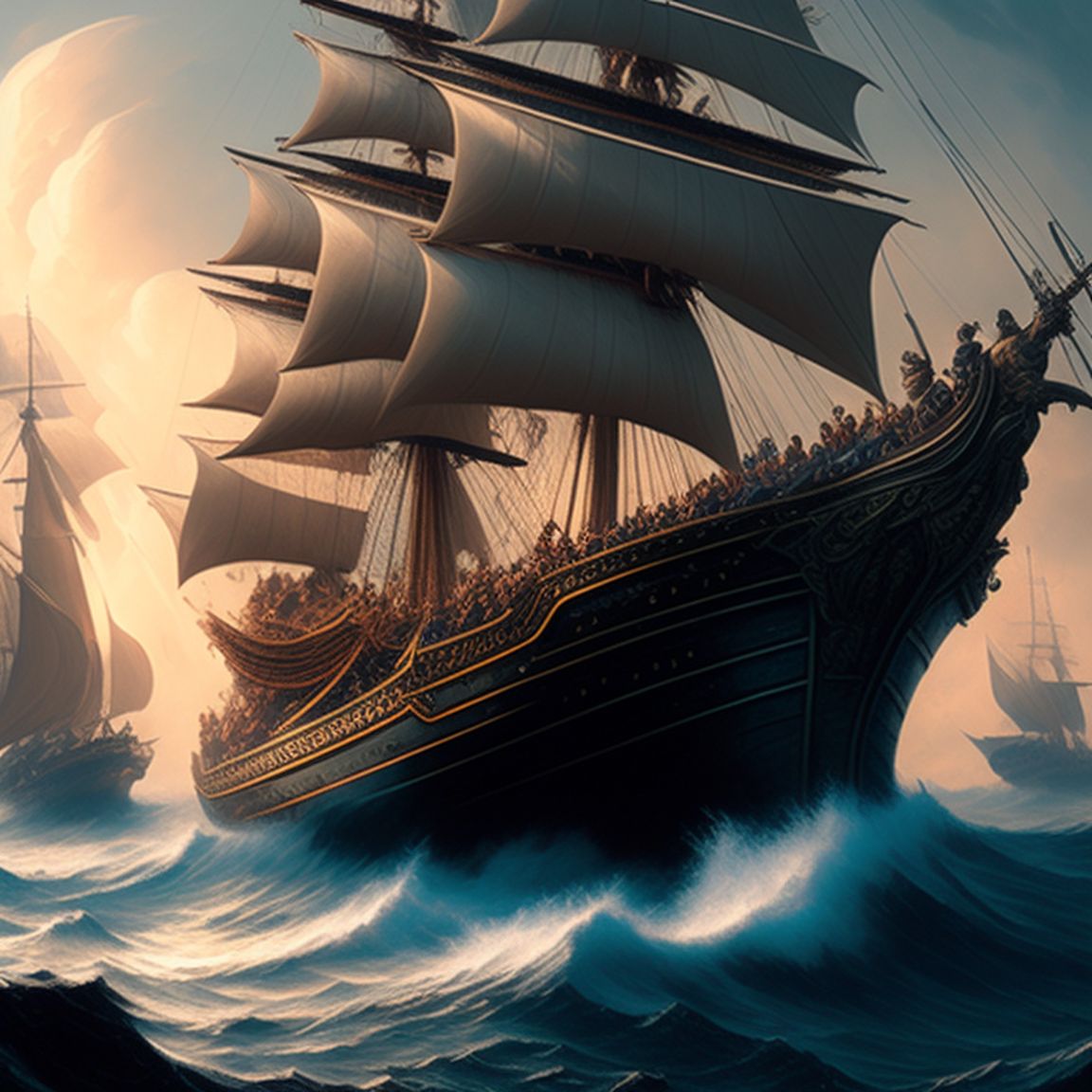 Odysseus On His Ship