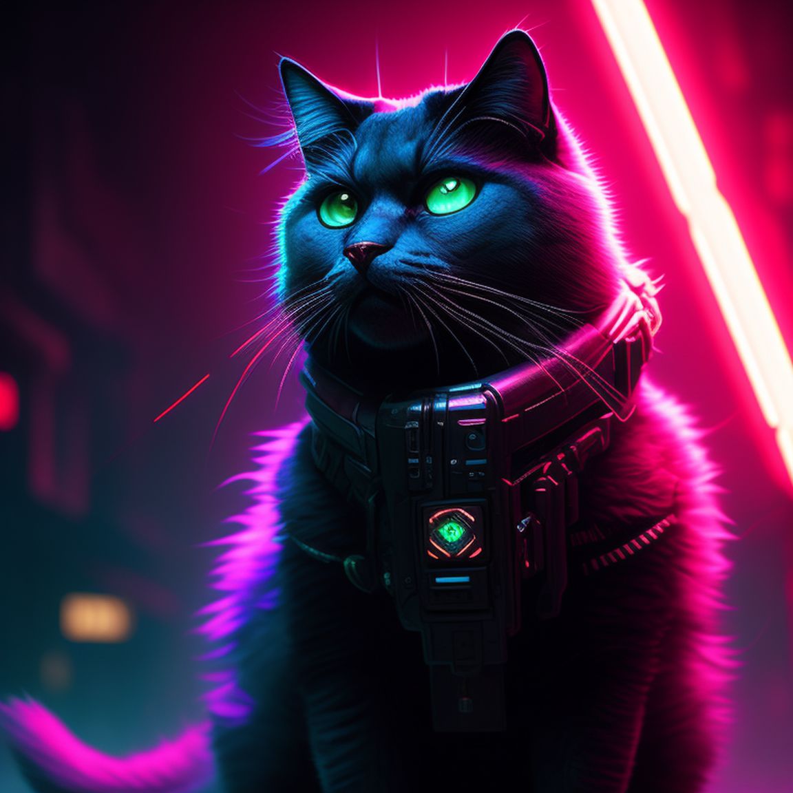 Laser Cat Wallpaper