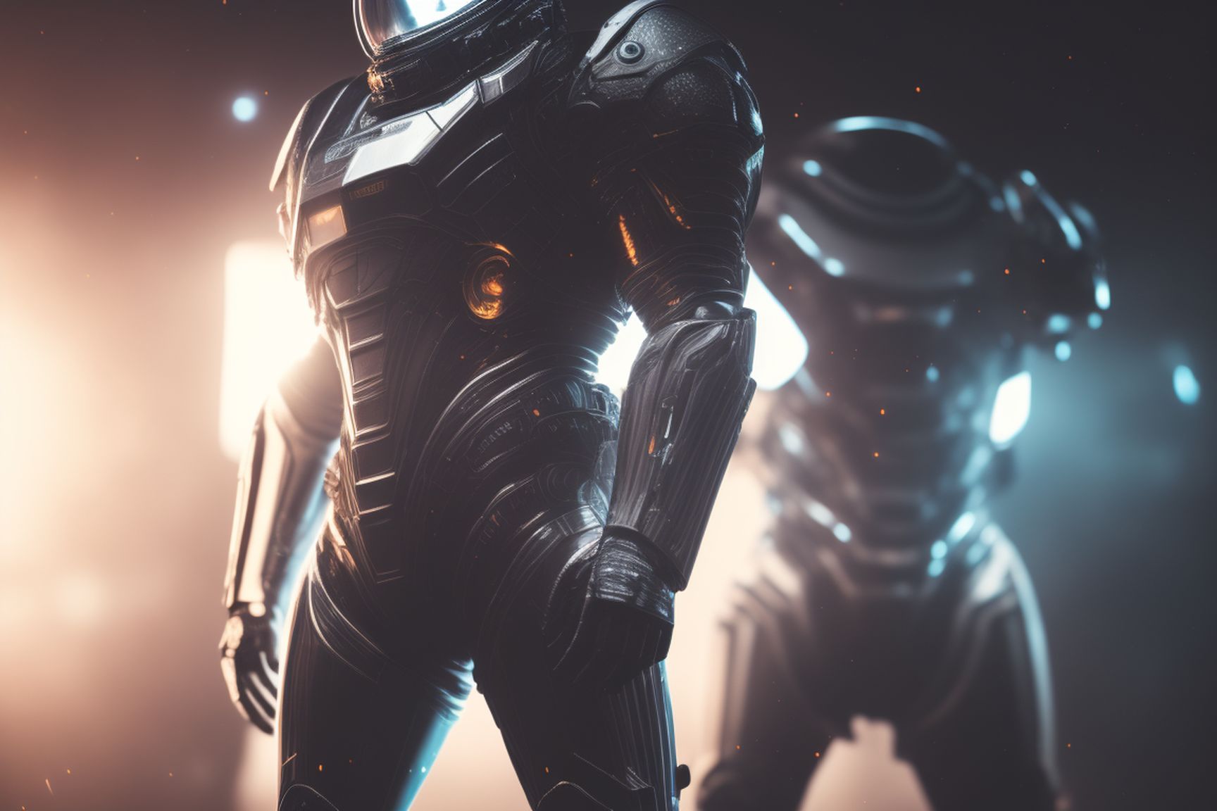 misty-shark413: character design, photo realistic, Titan in outer space ...