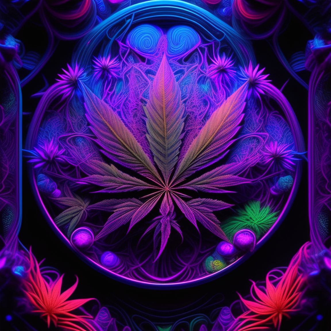 Black Light Posters Weed