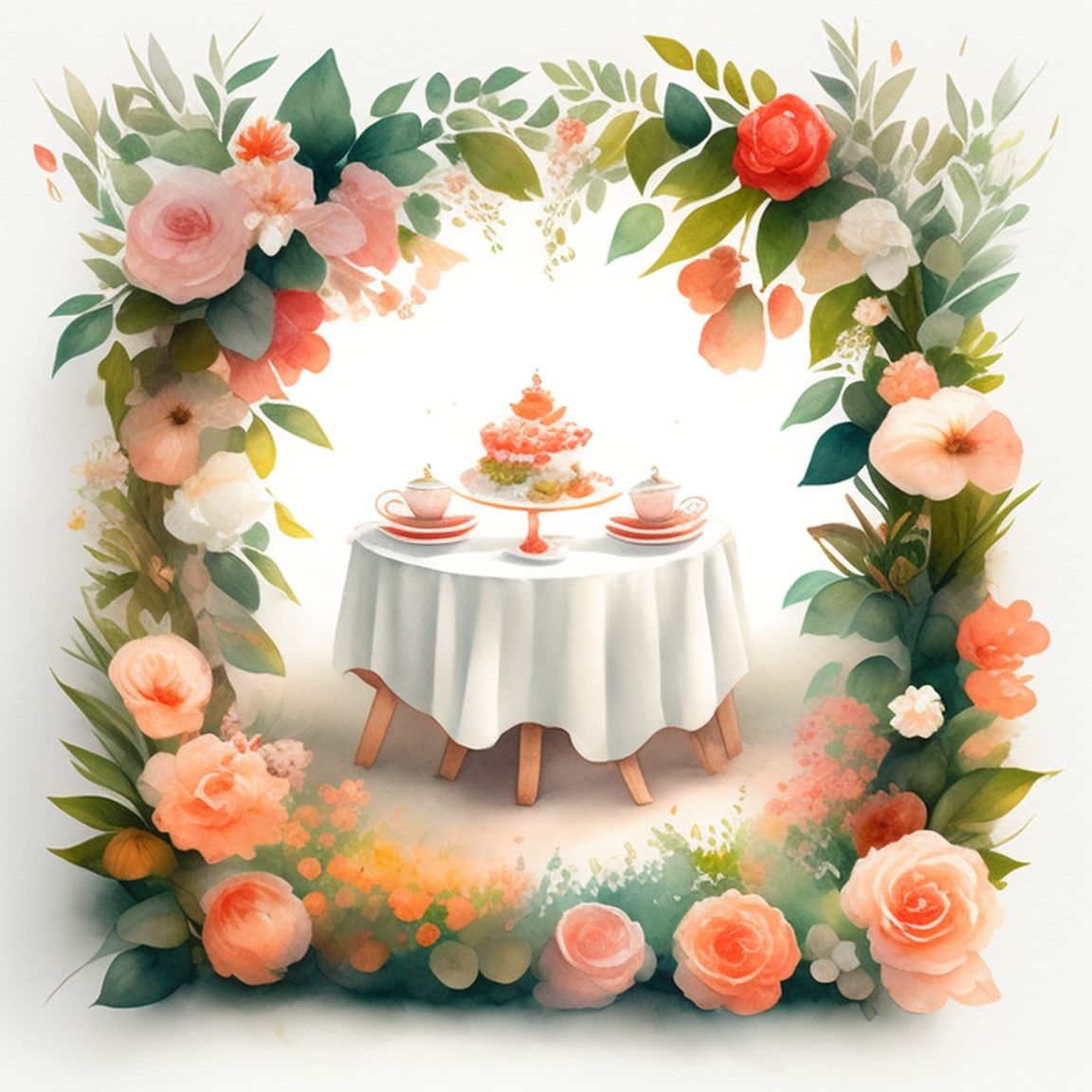 Garden Tea Party Clipart