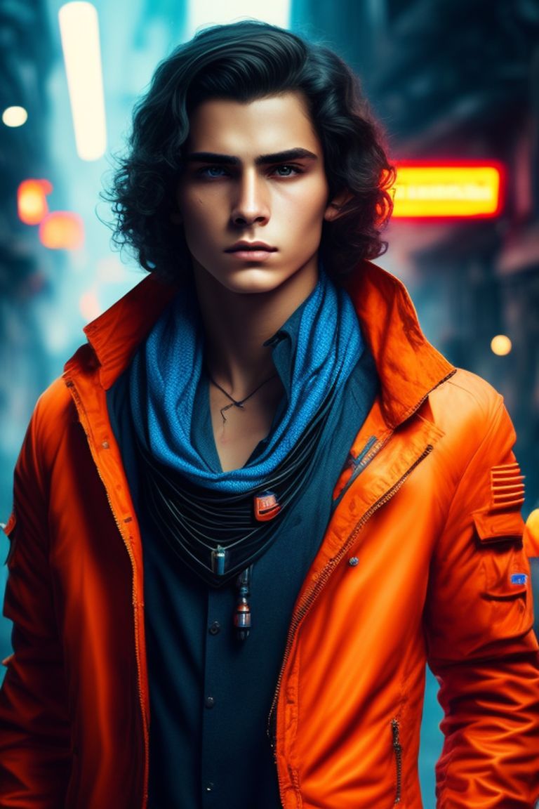 adolescent-cod7: young man, 17 years old, rugged, clean shaved ...