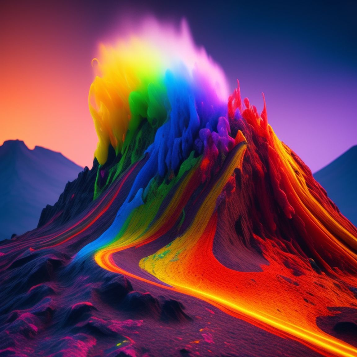 firm-grouse384: rainbow on an island with volcano