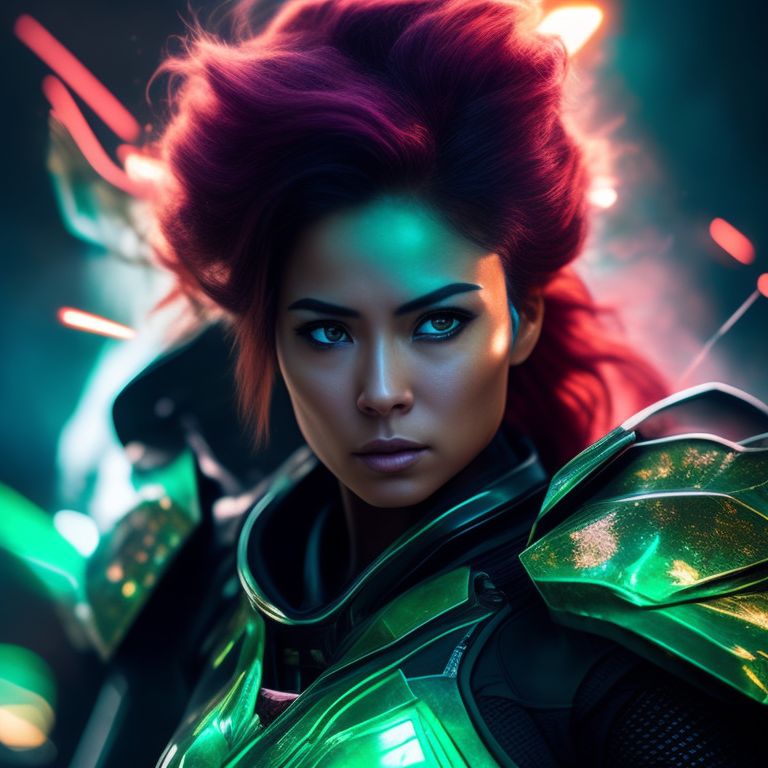 oizi: As the galaxy spun around her, the female warrior charged towards ...